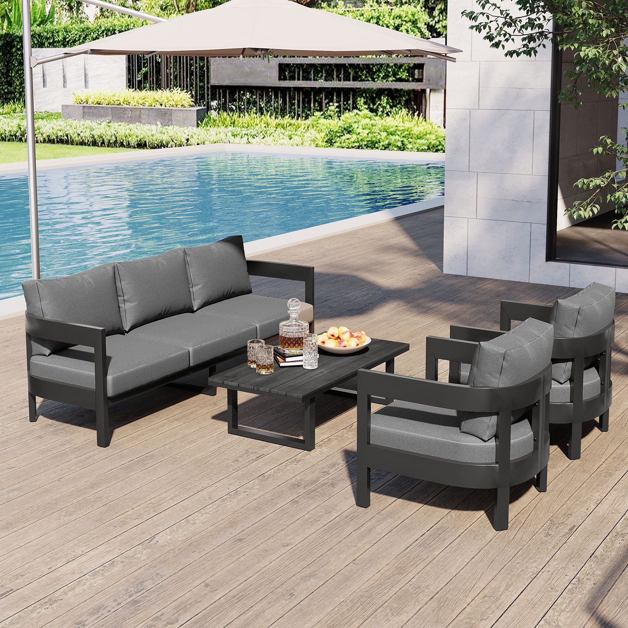 High-Quality Outdoor Seating Set with Thick Cushions for Ultimate ...