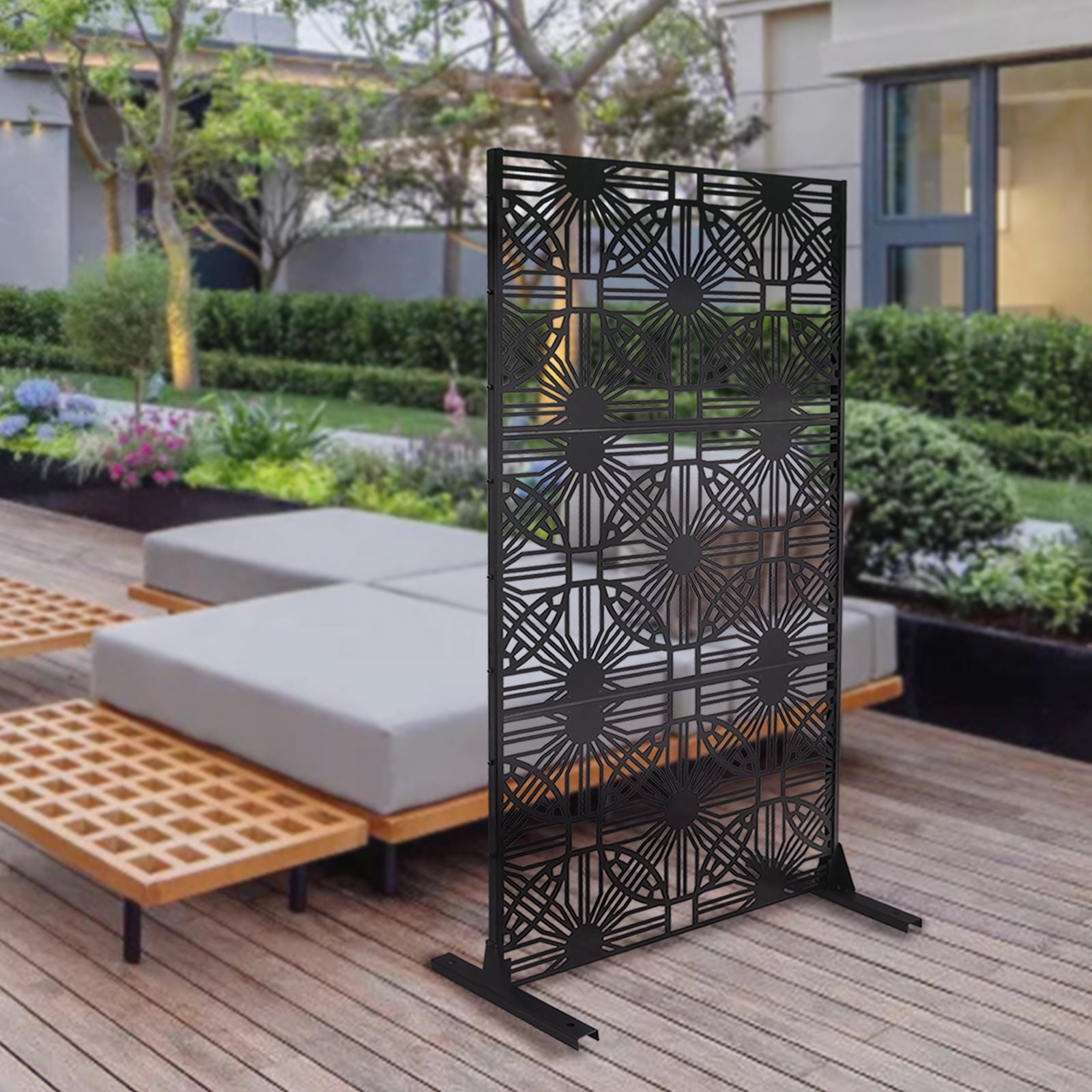 High-Quality Patio Privacy Screen, Galvanized Steel, Adjustable Panels ...