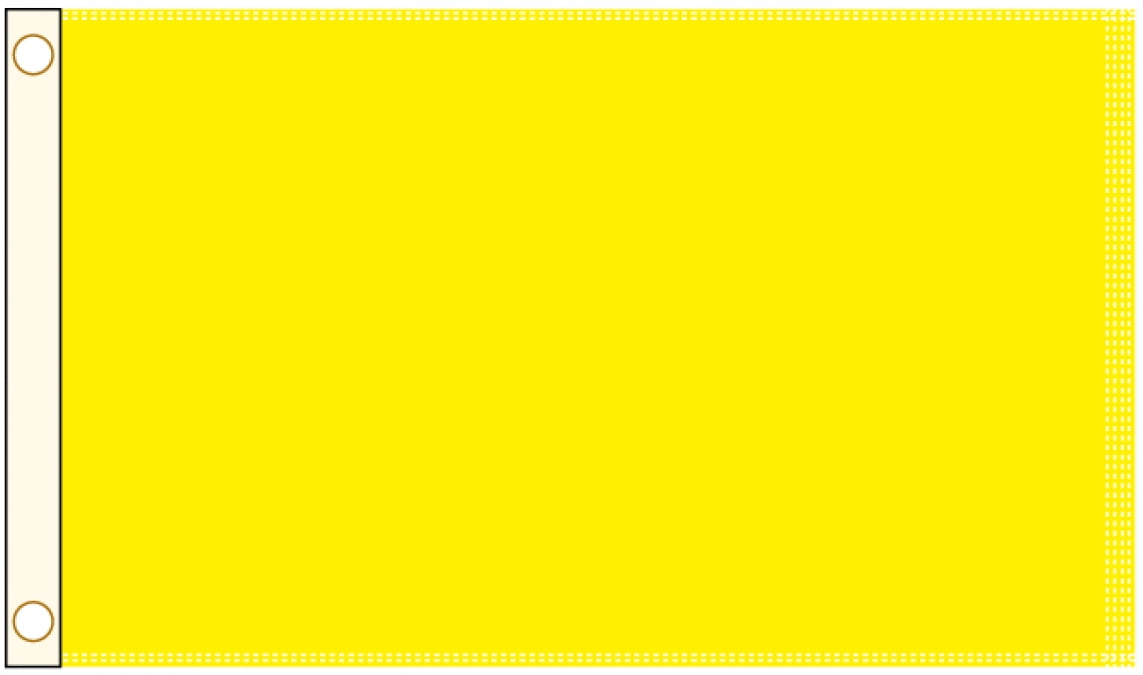 High Quality Poly Nylon Yellow Color Flag 3x5 ft. Flag/Banner Indoor ...
