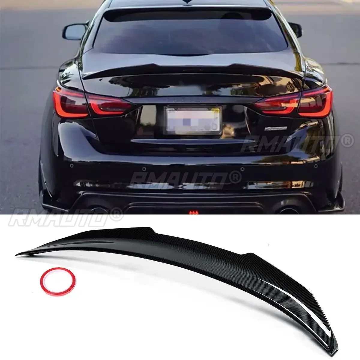 High Quality Q50 Rear Wing Lip Car Rear Trunk Boot Lip Spoiler ...