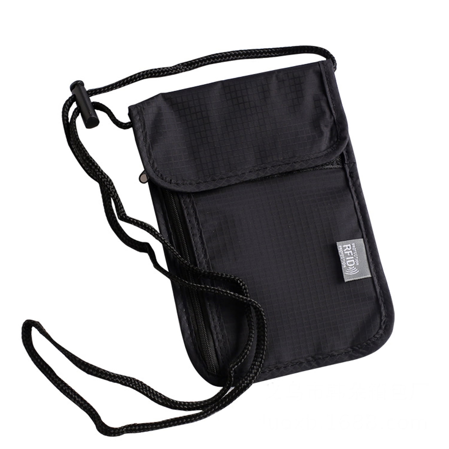 High Quality Rfid Waterproof Nylon Travel Document Storage Bag Card Passport Bag Neck Wallet
