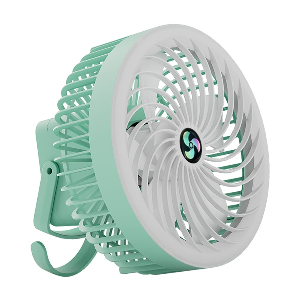 High-Quality Rechargeable USB Fan Battery Desk Fan LED Light Camping ...