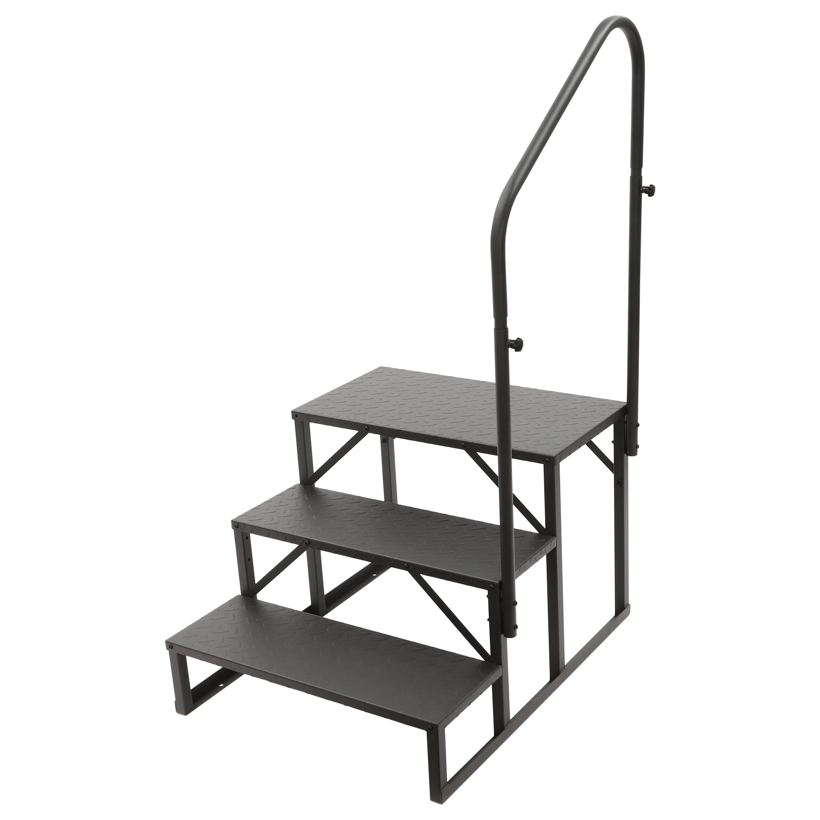 High-Quality Steel RV Stairs Handrails Ladder, 450 lbs Capacity, Dual ...