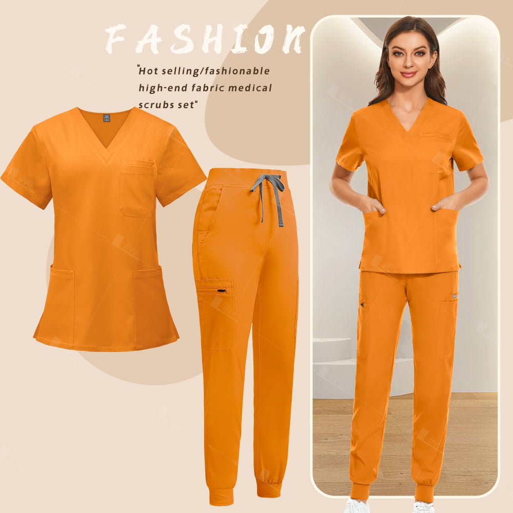 High Quality Stretch Medical Scrubs Uniforms Multicolor Beauty Workwear ...