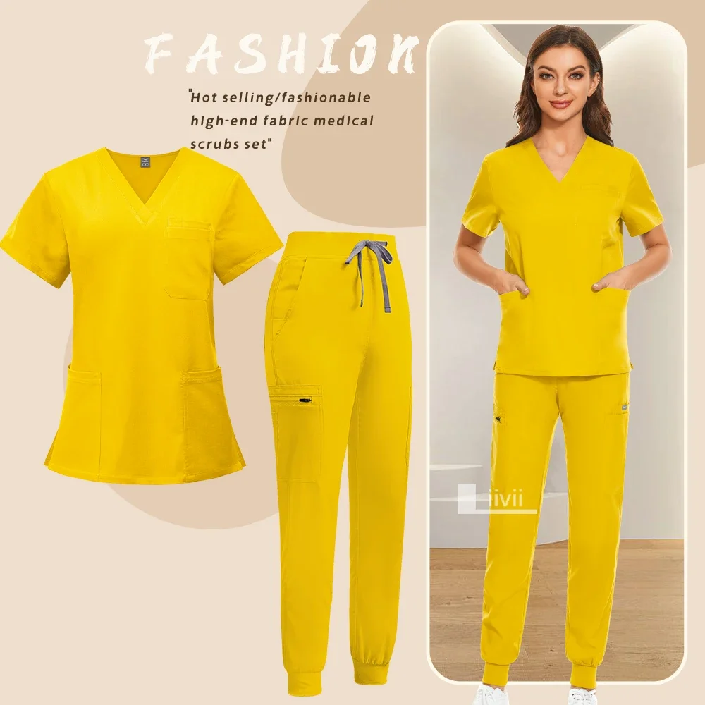 High Quality Stretch Medical Scrubs Uniforms Multicolor Beauty Workwear ...