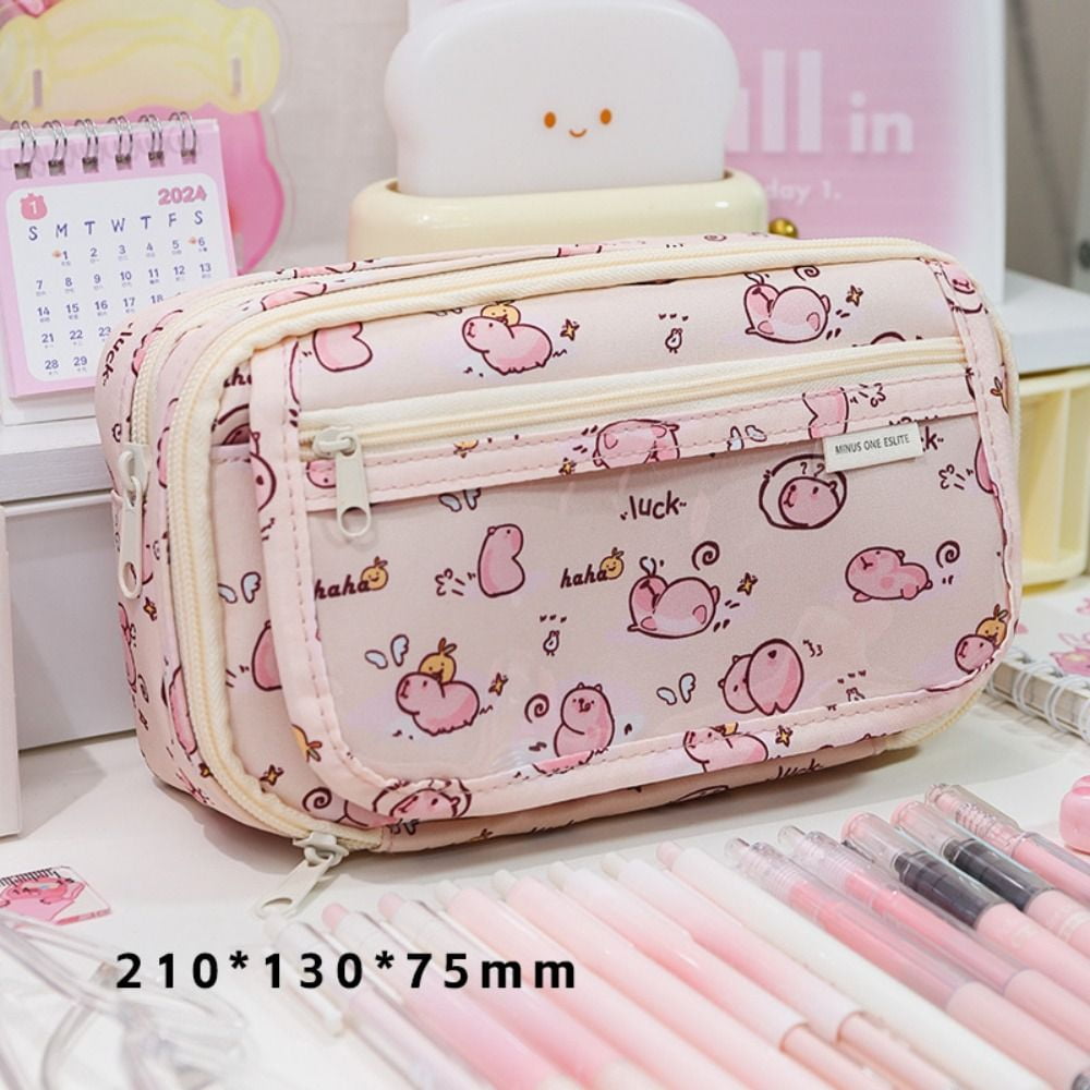 High Quality Student Gift 9-layer Stationery Organizer Capybara Large ...