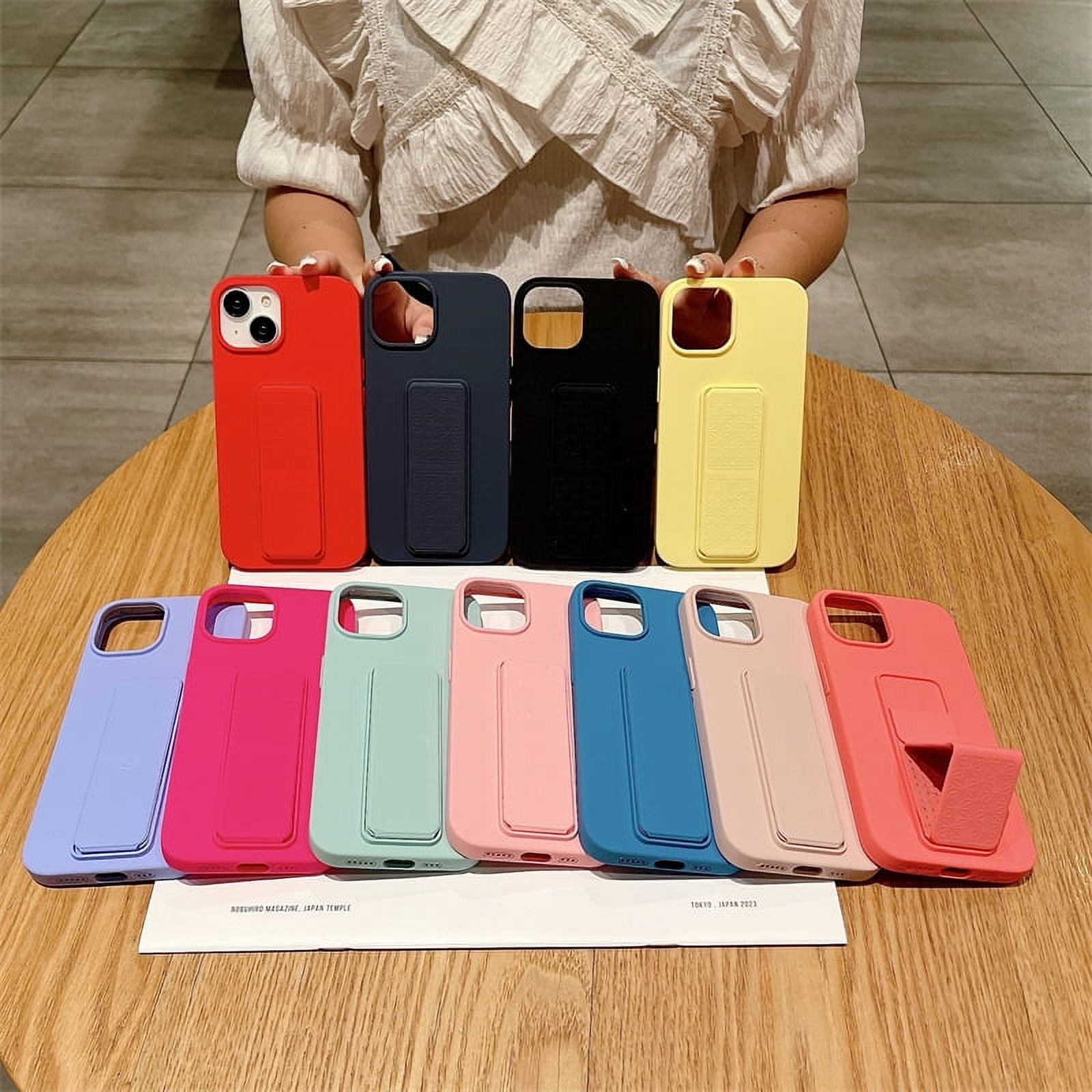 High Quality TPU Stand Liquid Silicone Case for iPhone 15 Pro Max ...