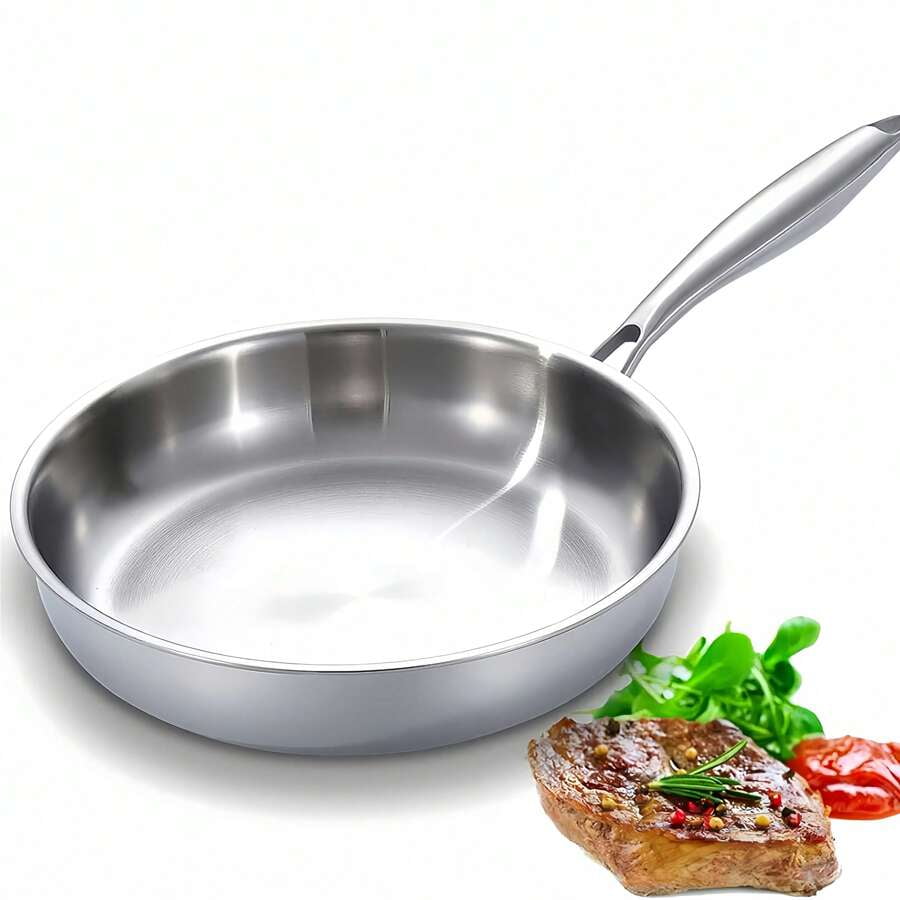 High-Quality Tri-Ply Stainless Steel Frying Pan, Deep Frying Pan ...