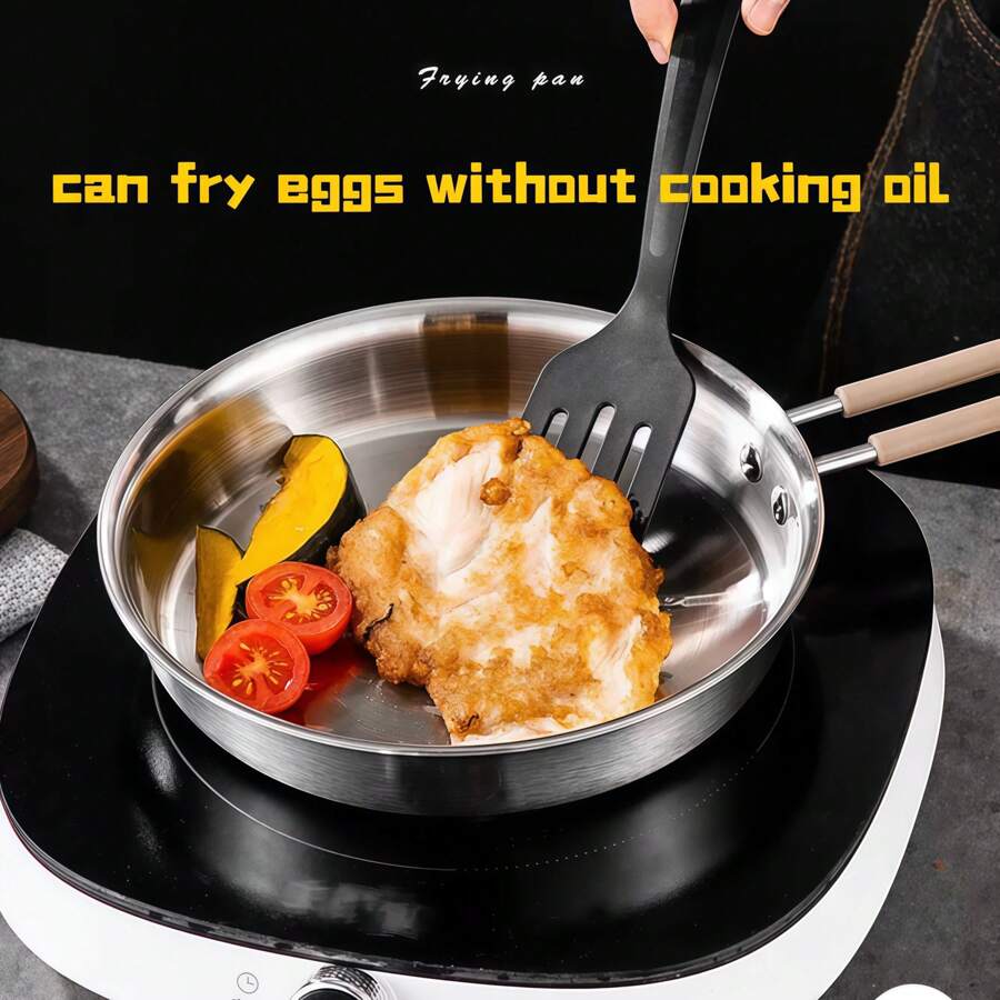 High-Quality Uncoated Non-Stick Skillet,Fast & Even Heat, Tri-Ply ...