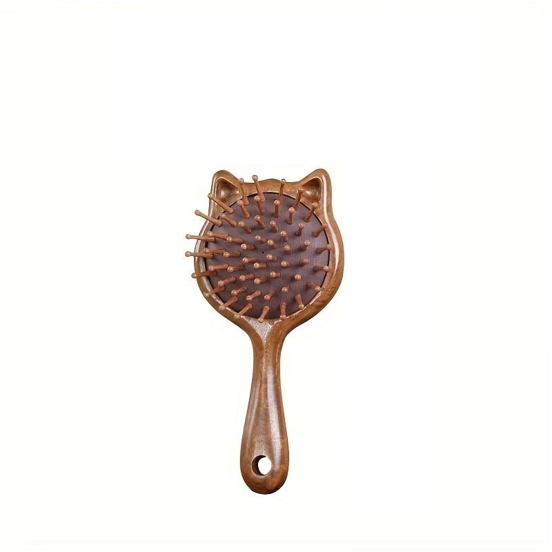 High-Quality Wooden Scalp Massage Comb for Men and Women - Gentle ...