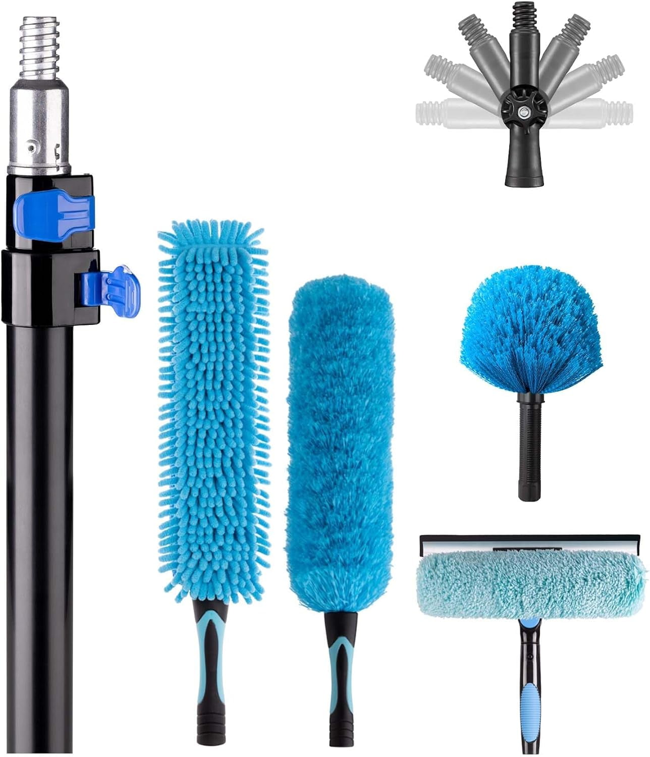 High Reach 25 Foot Ceiling Fan Cleaner Duster with Sturdy 7-to-18 Foot ...