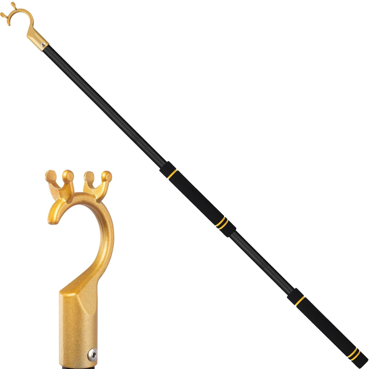 High Reach Garment Hook, 31" To 61" Clothing Hook Pole For Hanging ...