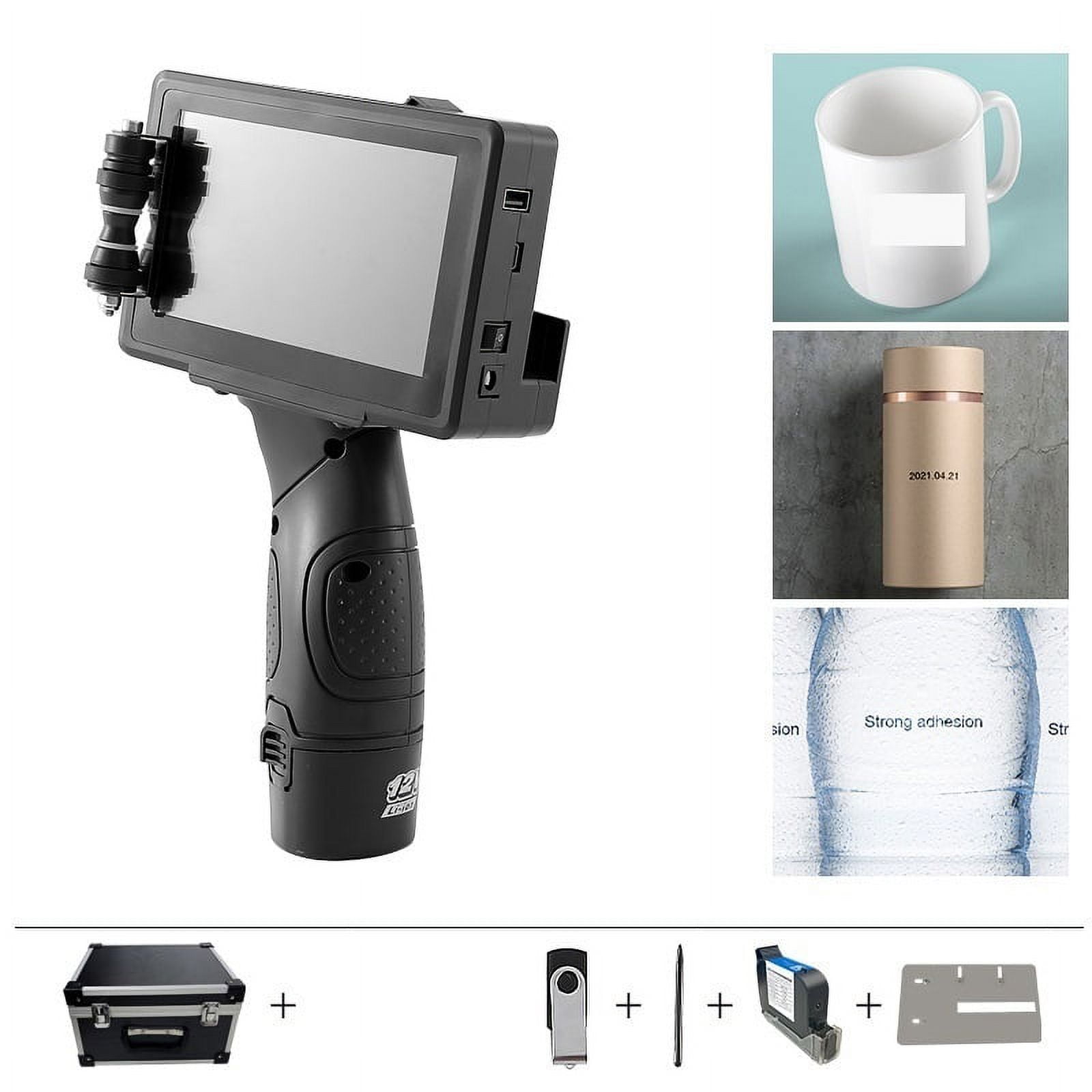 High Resolution 12.7mm/25.4mm Handheld Industrial Inkjet Printer, QR ...