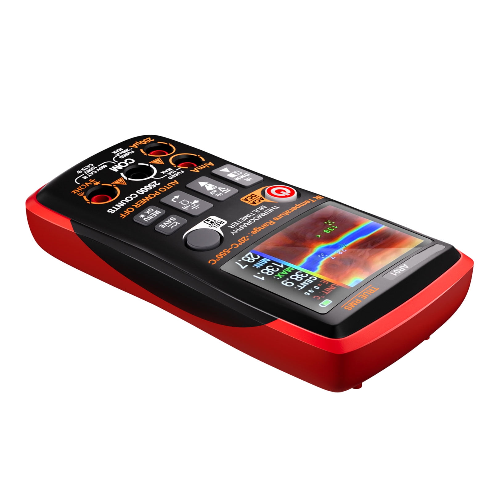High Resolution Thermal Imaging Multimeter with Color LCD Screen & Data ...
