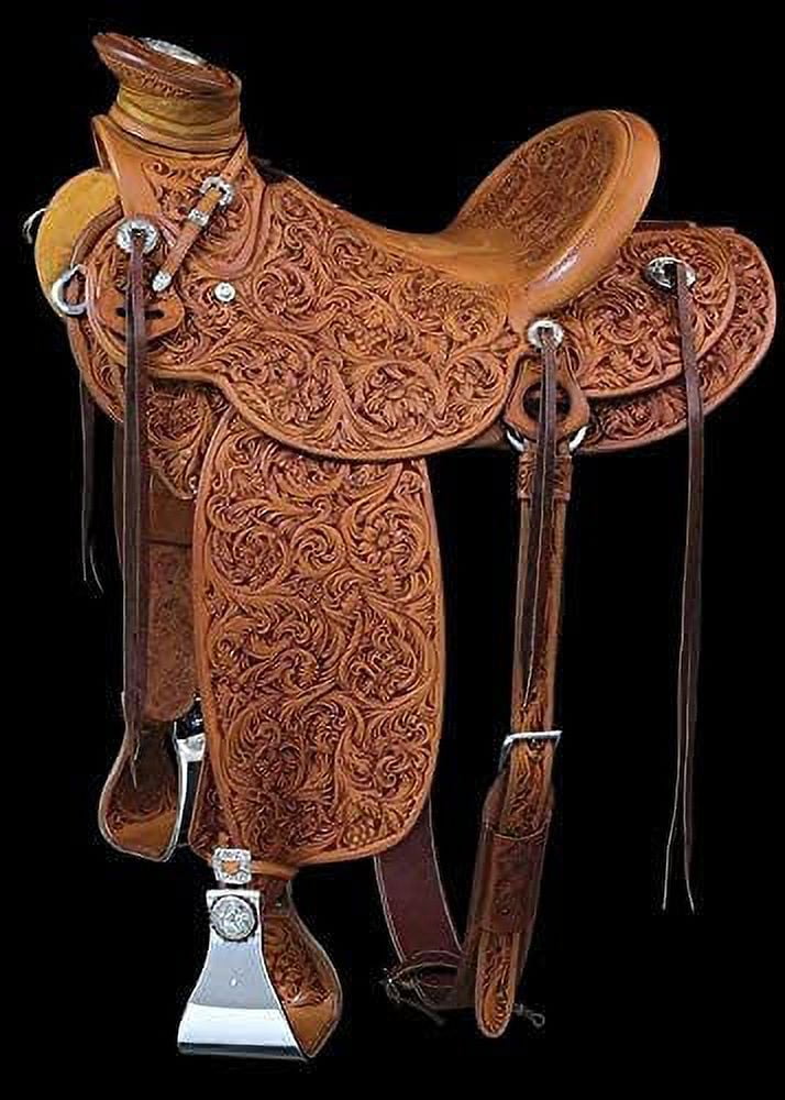 High Ride Leather Western Barrel Racing Trail Equestrian Horse Saddle ...