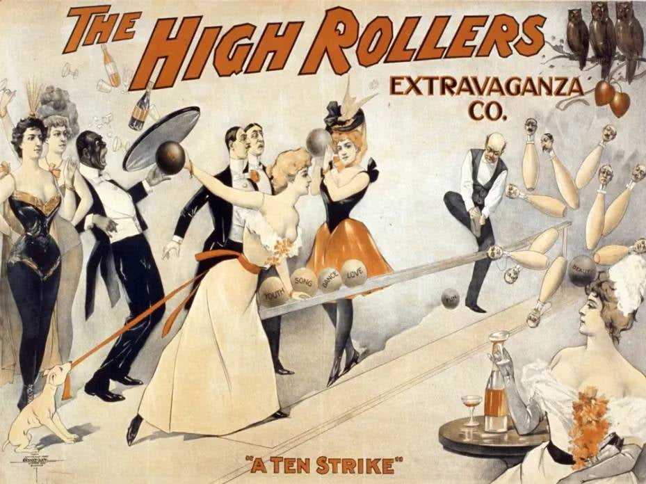 High Rollers Extravaganza Decor Poster. Graphic Art Wall Interior ...