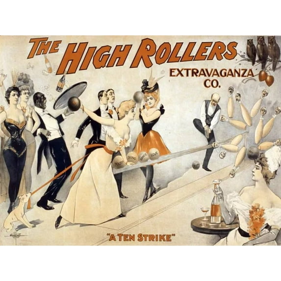 High Rollers Extravaganza Decor Poster. Graphic Art Wall Interior ...