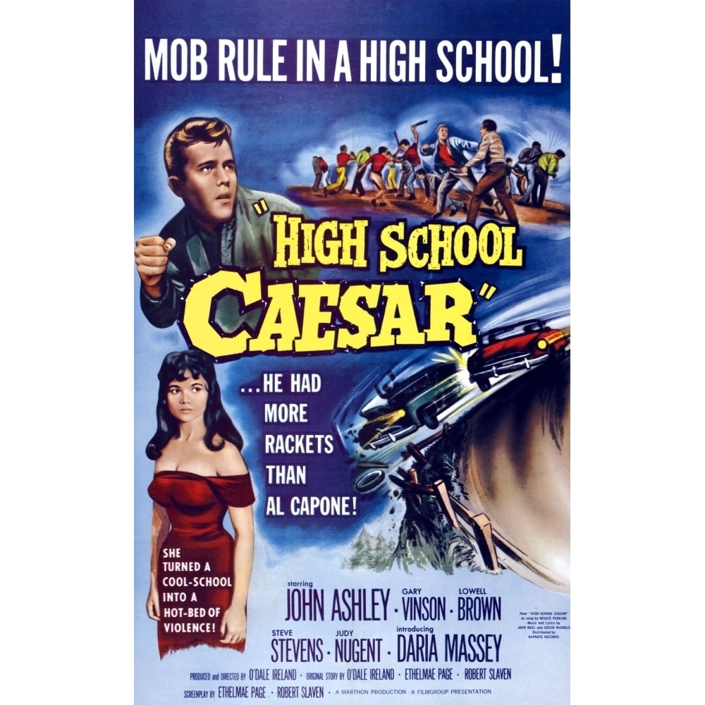 High School Caesar John Ashley Daria Massey 1960 Movie Poster ...