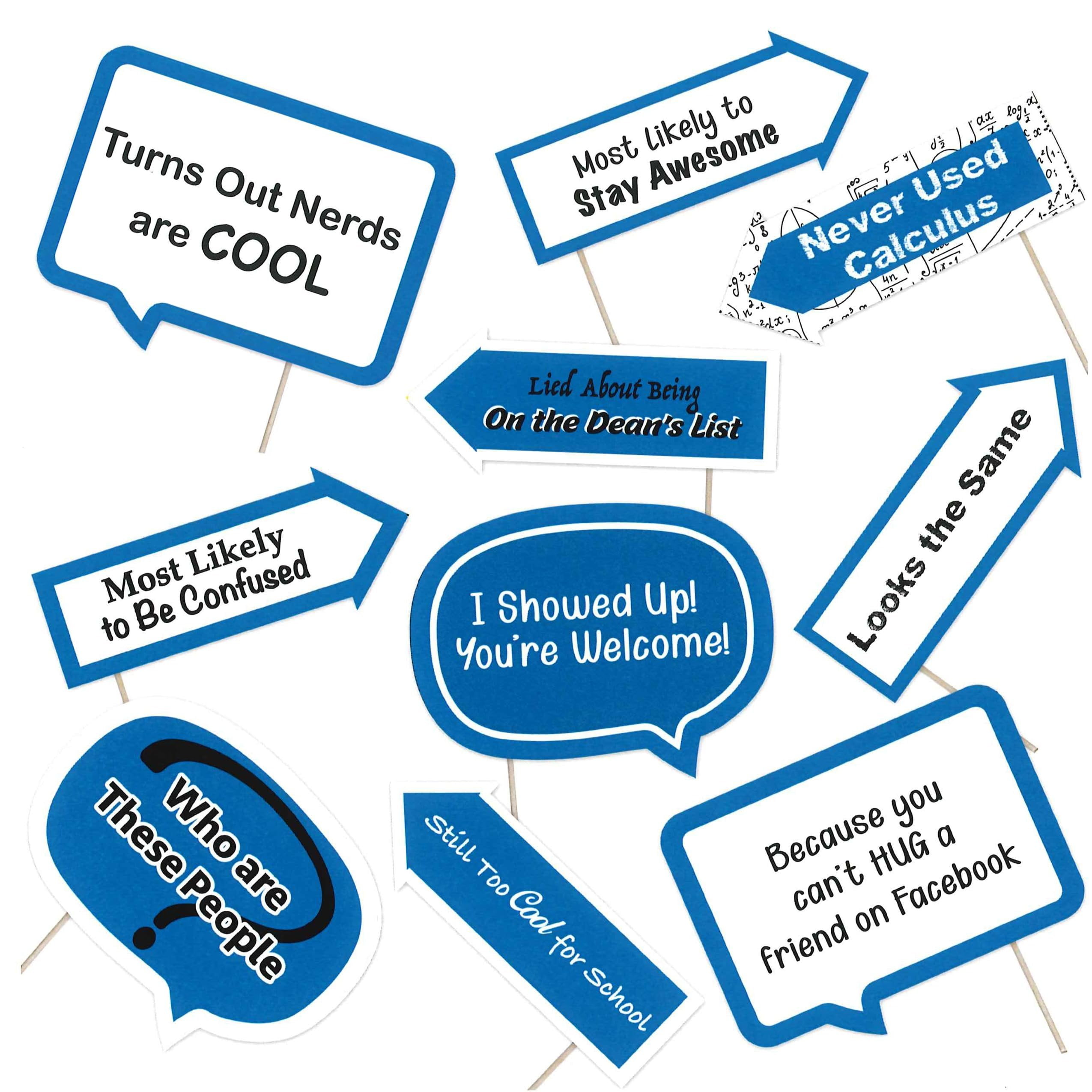 High School Class Reunion Photo Booth Props - School Class Reunion ...