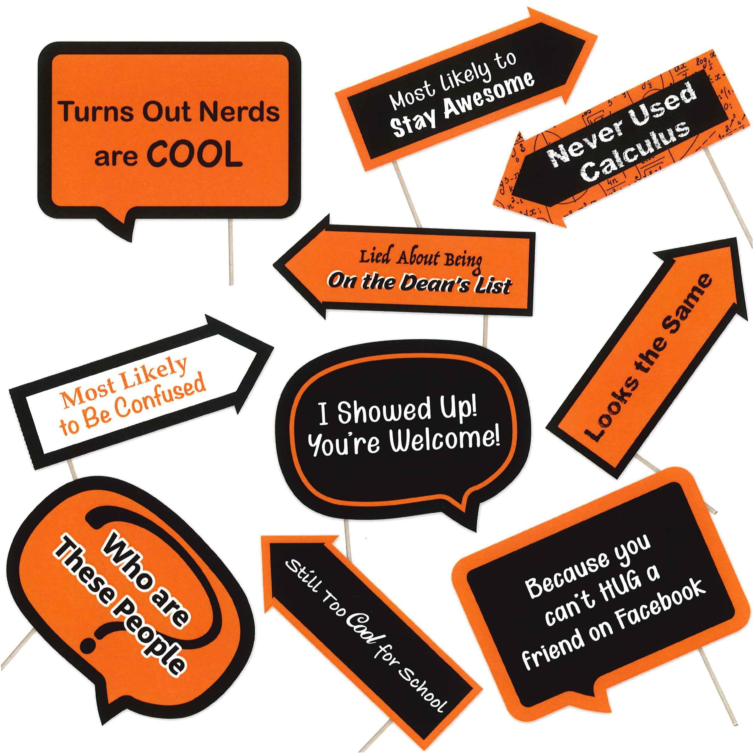 High School Class Reunion Photo Booth Props - School Class Reunion ...