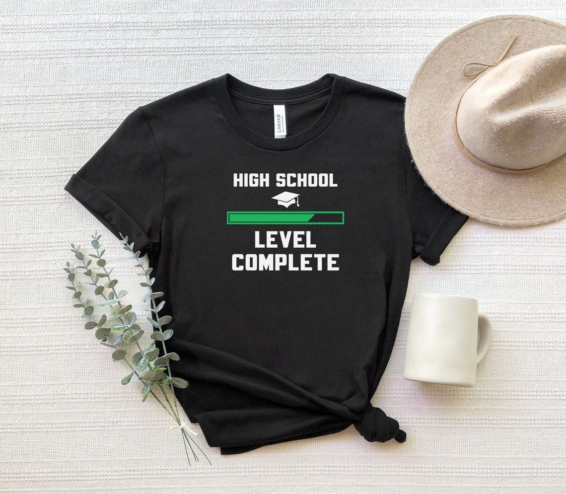 High School Level Complete Graduation Shirt, Graduate T-Shirt ...