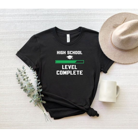 High School Level Complete Graduation Shirt, Graduate T-Shirt ...