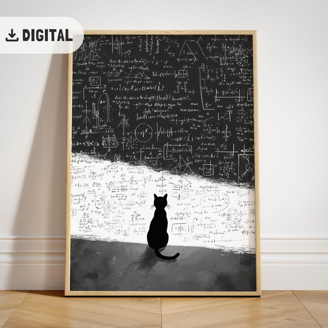 High School Math Classroom Decor, Science Art Poster Cat Lovers, Middle ...