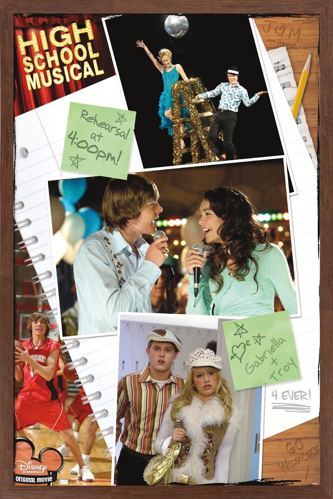 High School Musical - Group Wall Poster, 14.725" x 22.375" Framed ...