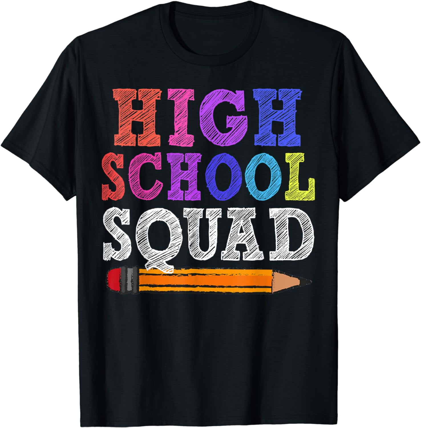 High School Squad Teacher Student Funny Back To School T-Shirt ...