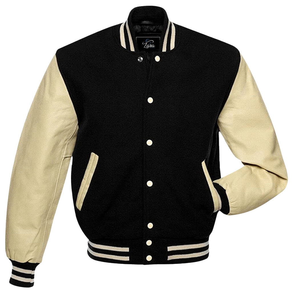Lara Leather Unisex Real Leather Varsity Bomber Jacket – Winter Jacket ...
