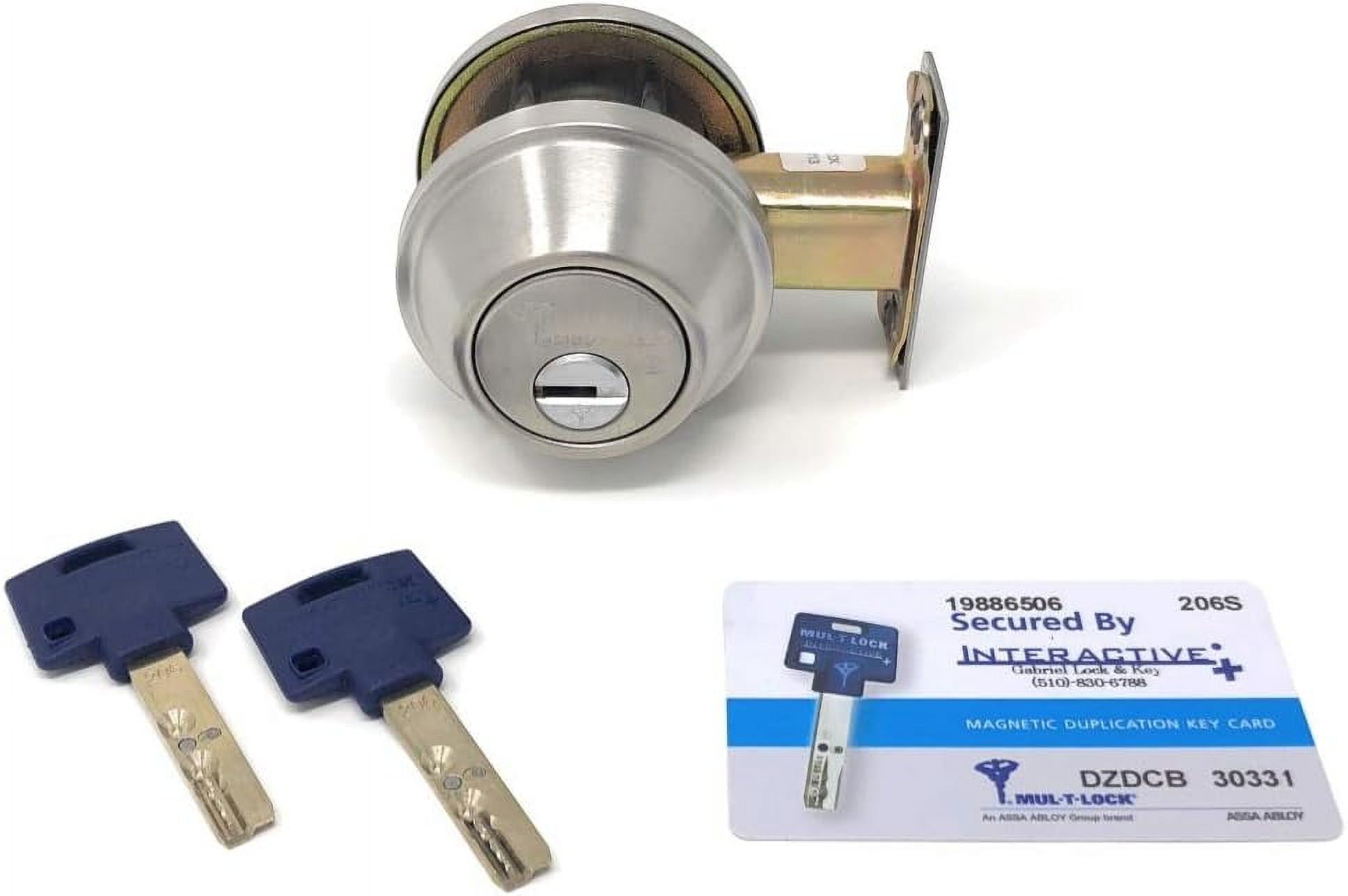 High Security Grade 2 Single Cylinder Dead-Bolt w/Thumb Turn 2-3/8 or 2 ...