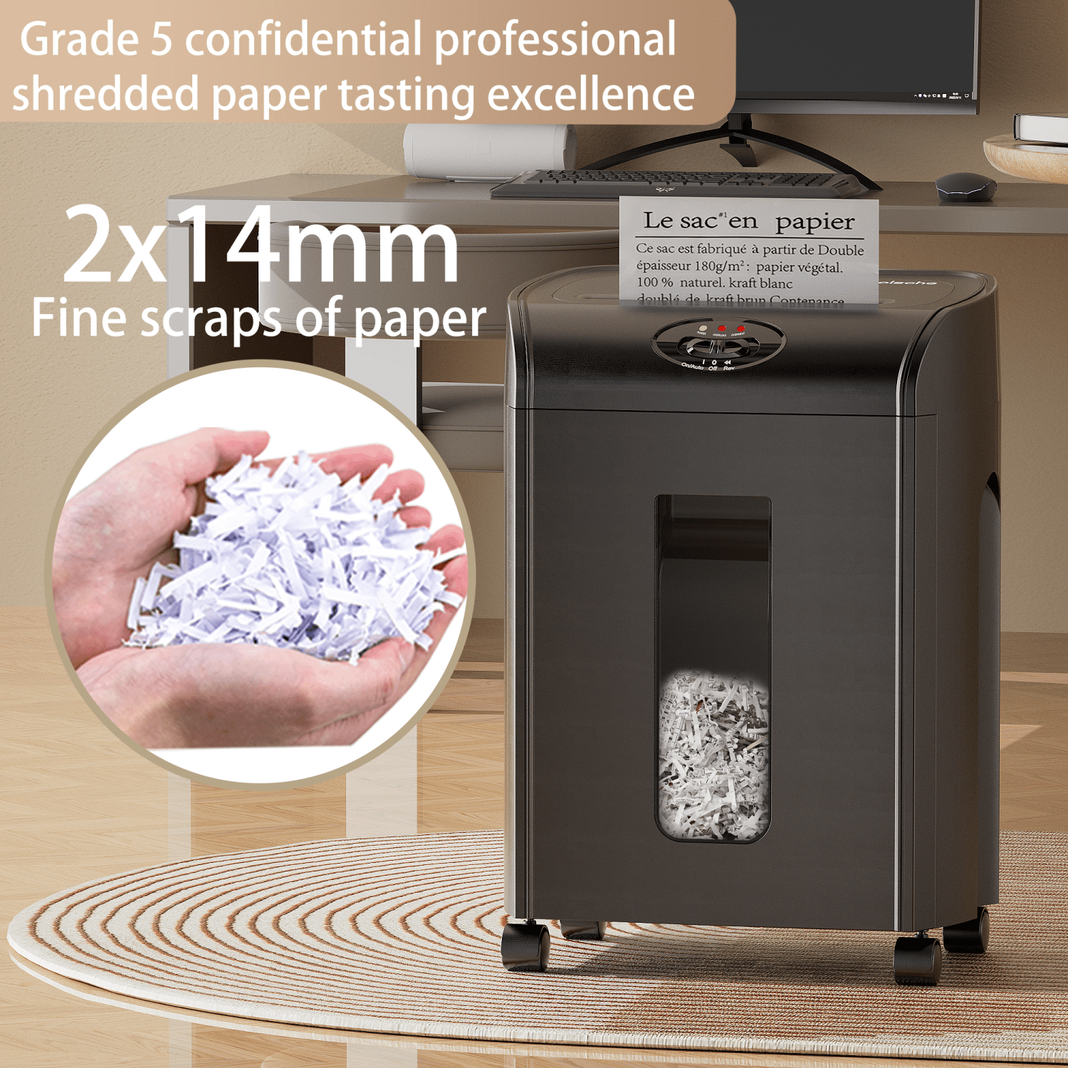 High Security Heavy Duty Micro Cut Paper Shredder with Low Working ...