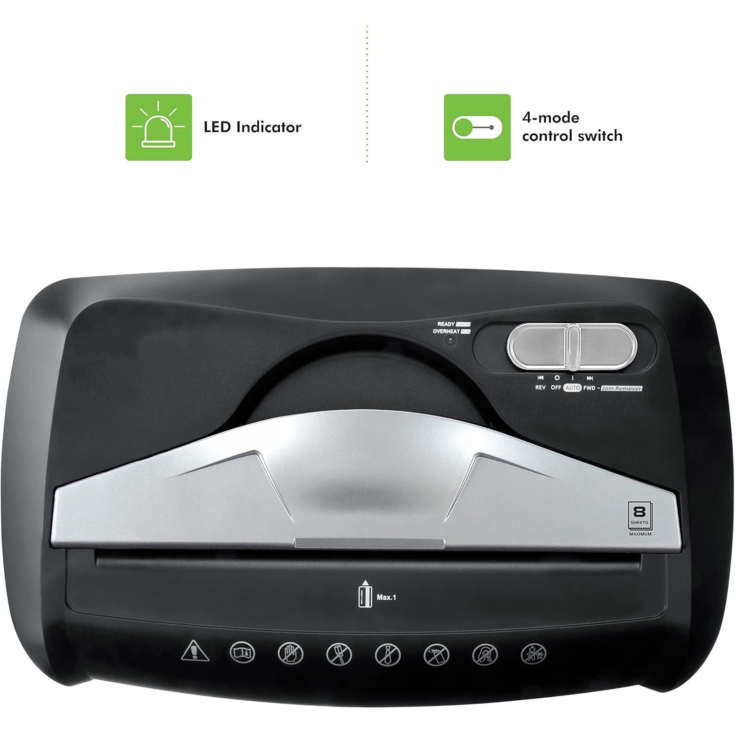 High Security Paper and Credit Card Shredder with 3.7-Gallon ...