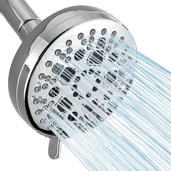 High Shower , 7- Mode Adjustable Showerhead with 4-Inch Round , High ...