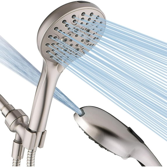 High Shower with Handheld, 9 Settings Showerhead Built in Power Wash to ...