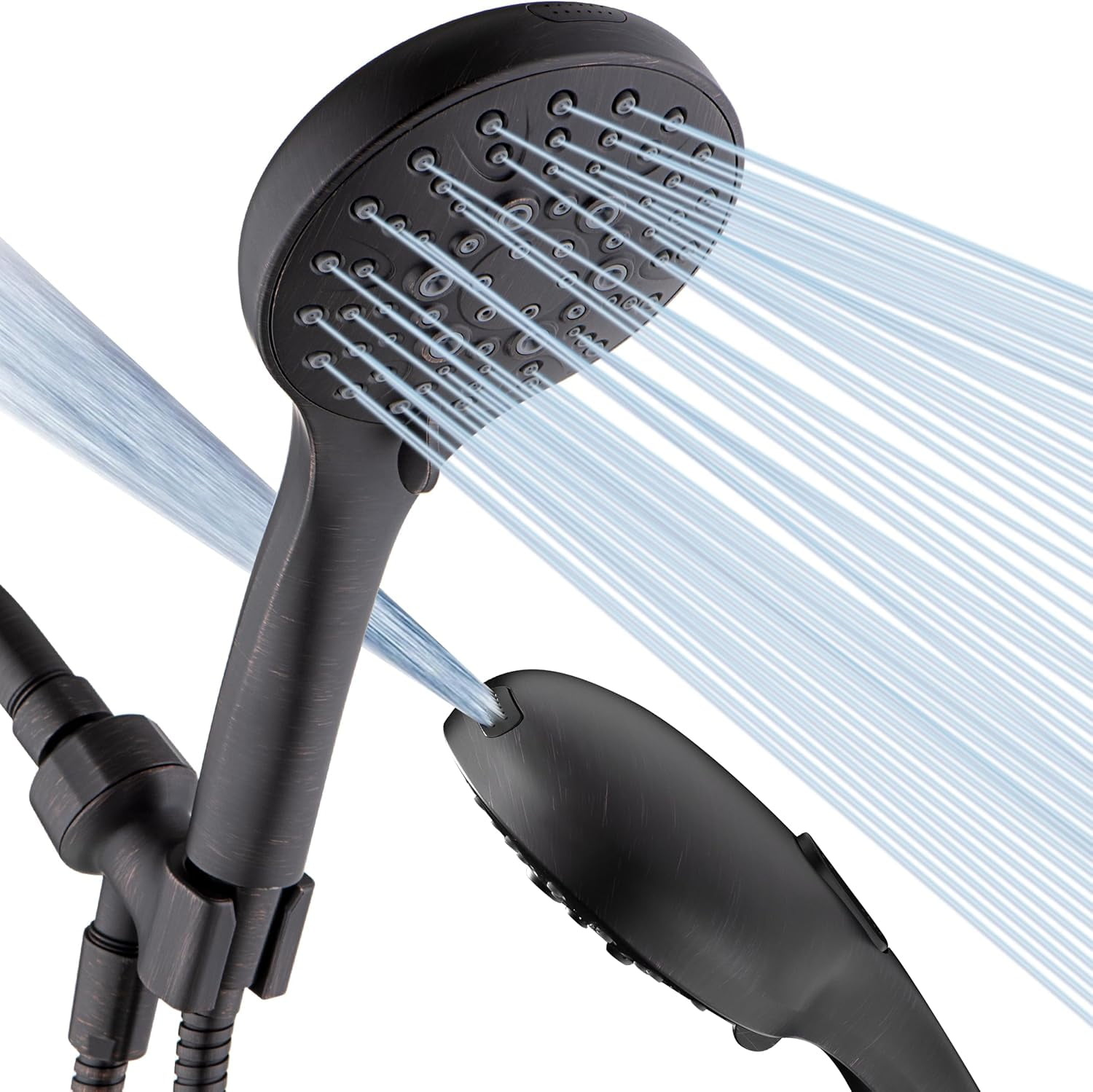 High Shower with Handheld, 9 Settings Showerhead Built in Power Wash to ...
