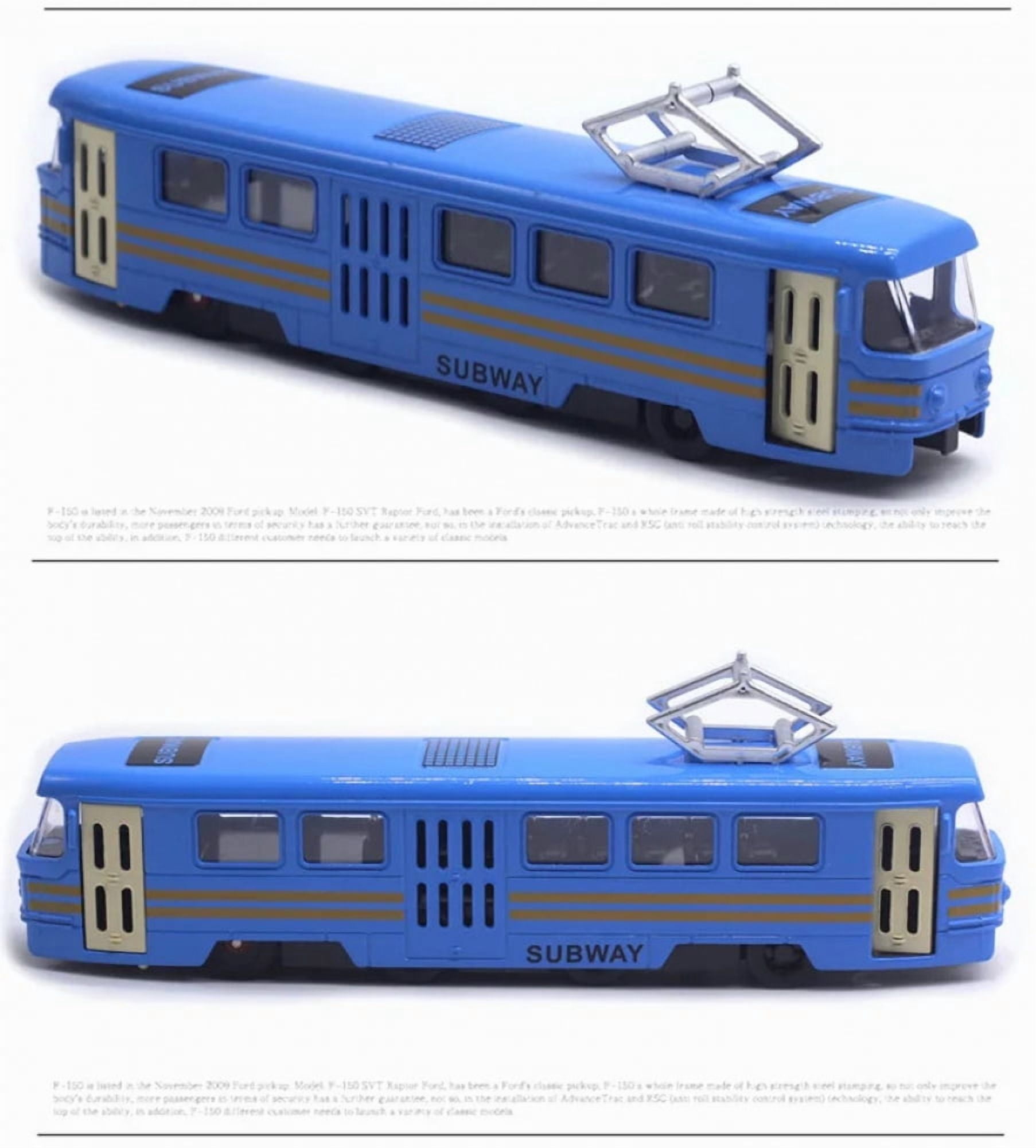 High Simulation Alloy Tram model sound and light subway toy bus car ...