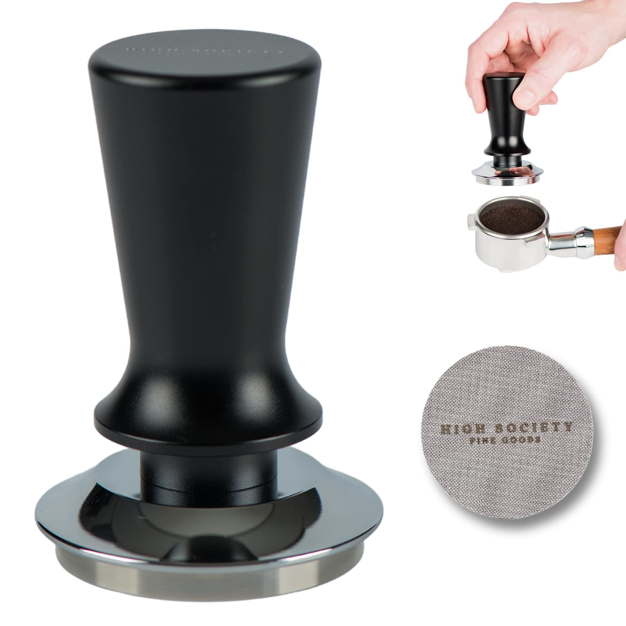 High Society Fine Goods 53mm Espresso Tamper, Calibrated Coffee Tamper ...