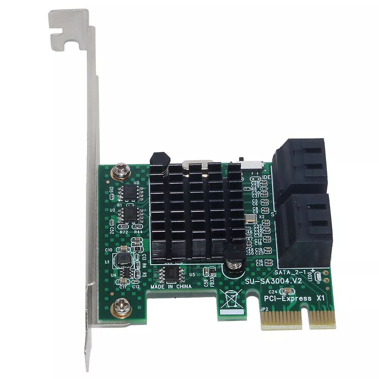 High Speed 4-Port PCI-E SATA Adapter for Desktop Computers Better Heat ...