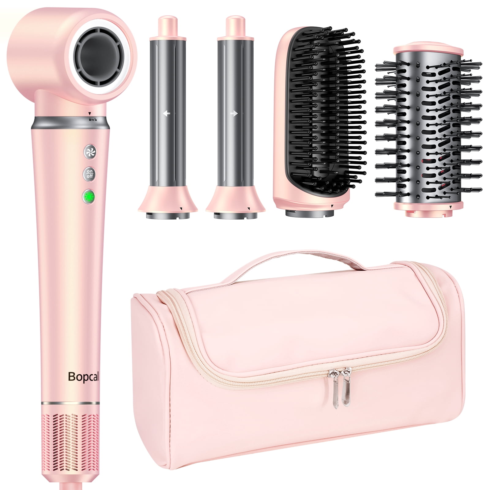 High Speed 5 in 1 Hair Dryer Hot Air Comb Set,Hair Brush Curling Iron ...