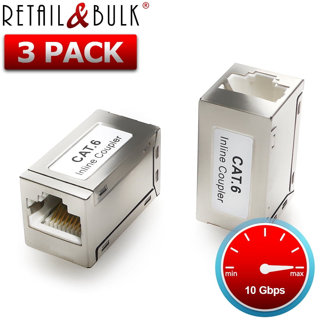 High-Speed CAT6 Ethernet Coupler Female to Female RJ45 Jacks Compatible ...