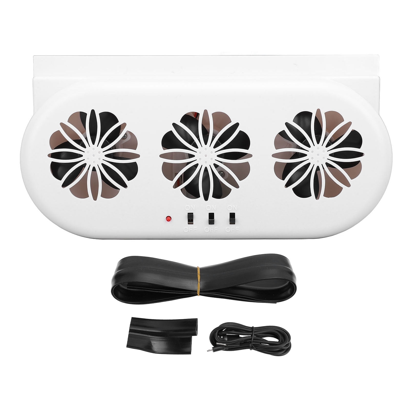 High,Speed Car Exhaust Fan, 5000RPM, Solar/USB Options, Keep Cool While Driving Improve Airflow ...