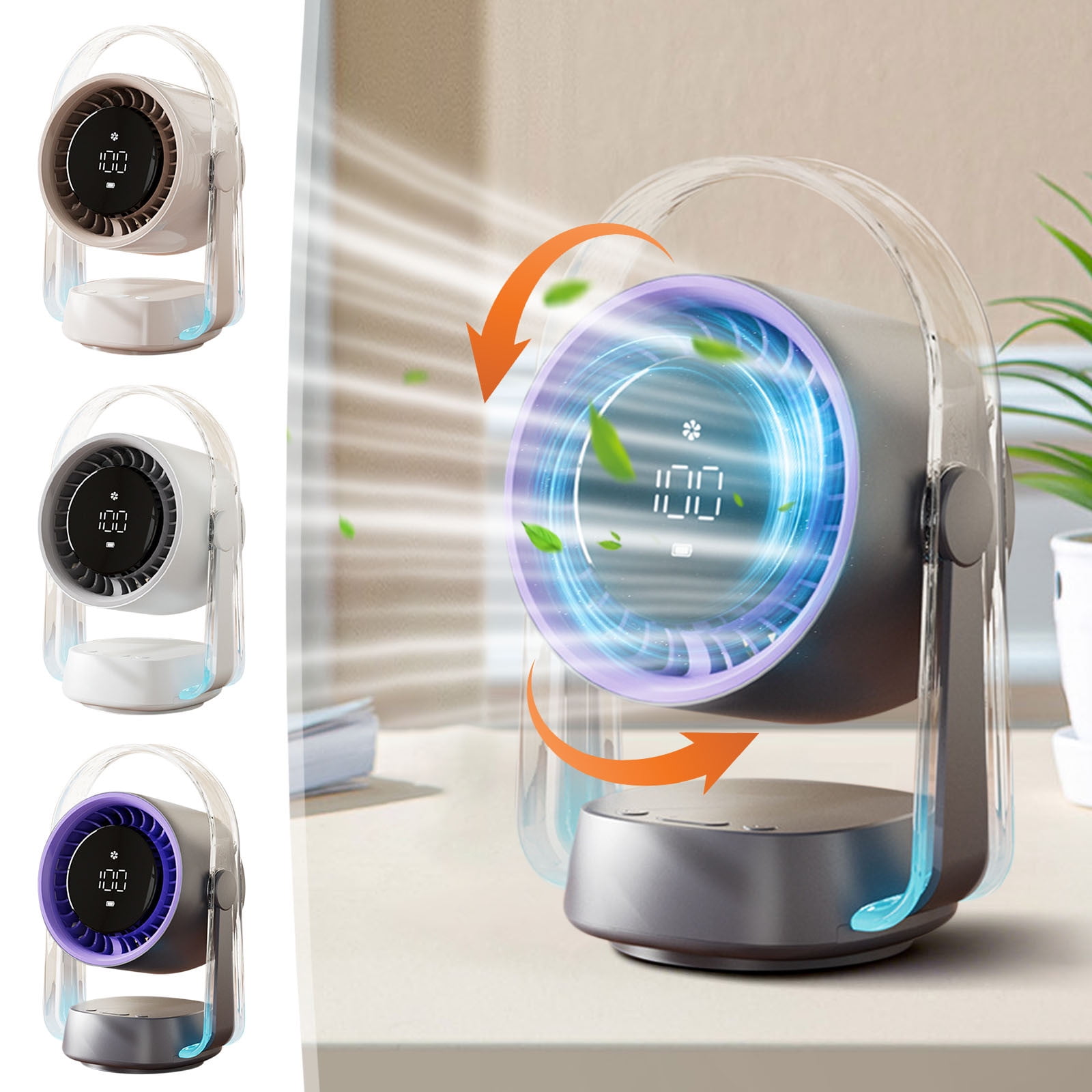 High-Speed Circulating Fan, 100-Speed Powerful Airflow, Silent ...