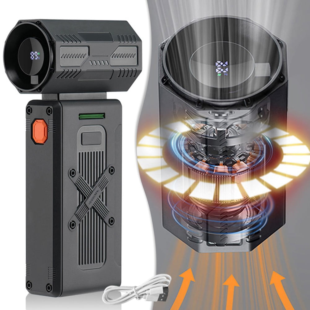 High-Speed Cyberpunk-Inspired USB Rechargeable Air Duster with Digital ...