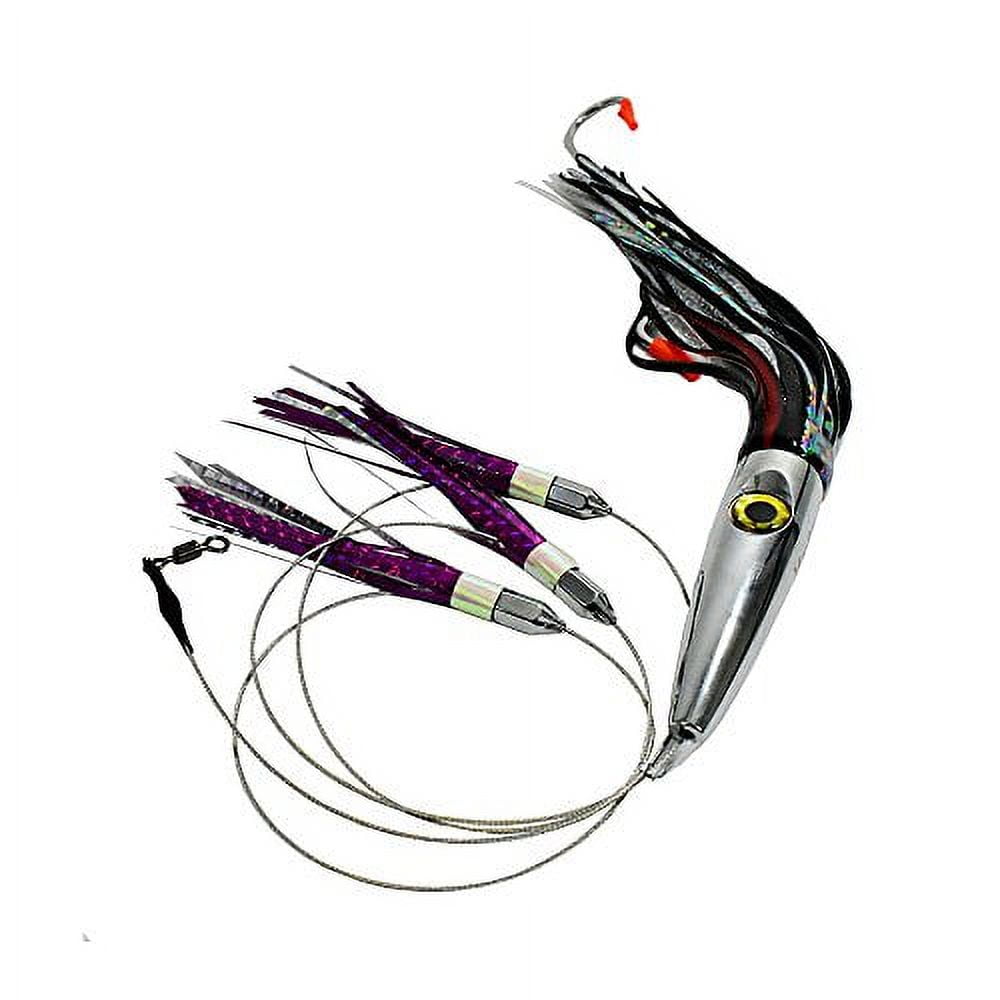 High Speed Daisy Chain Savage 15" Wahoo Lure - 16oz Head Black Red ...