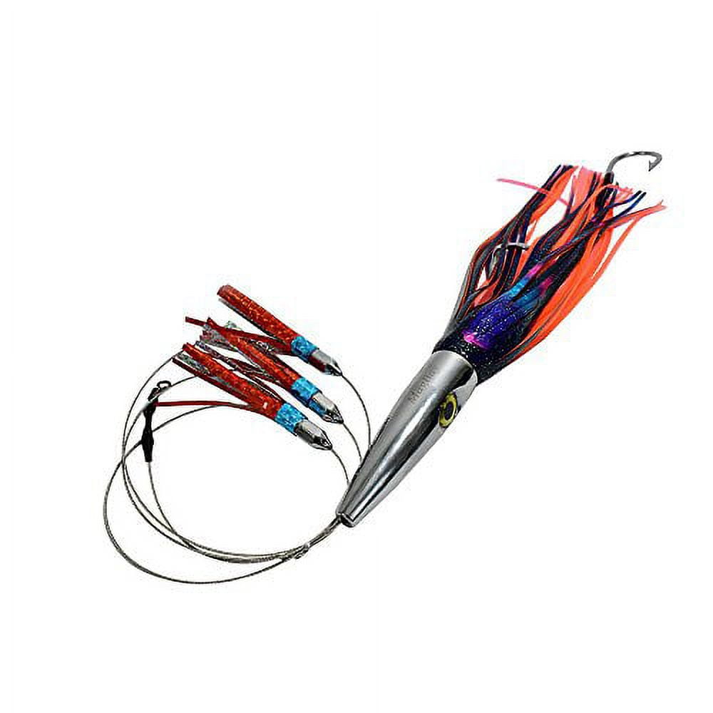 High Speed Daisy Chain Savage 15" Wahoo Lure - 16oz Head Orange Oil ...