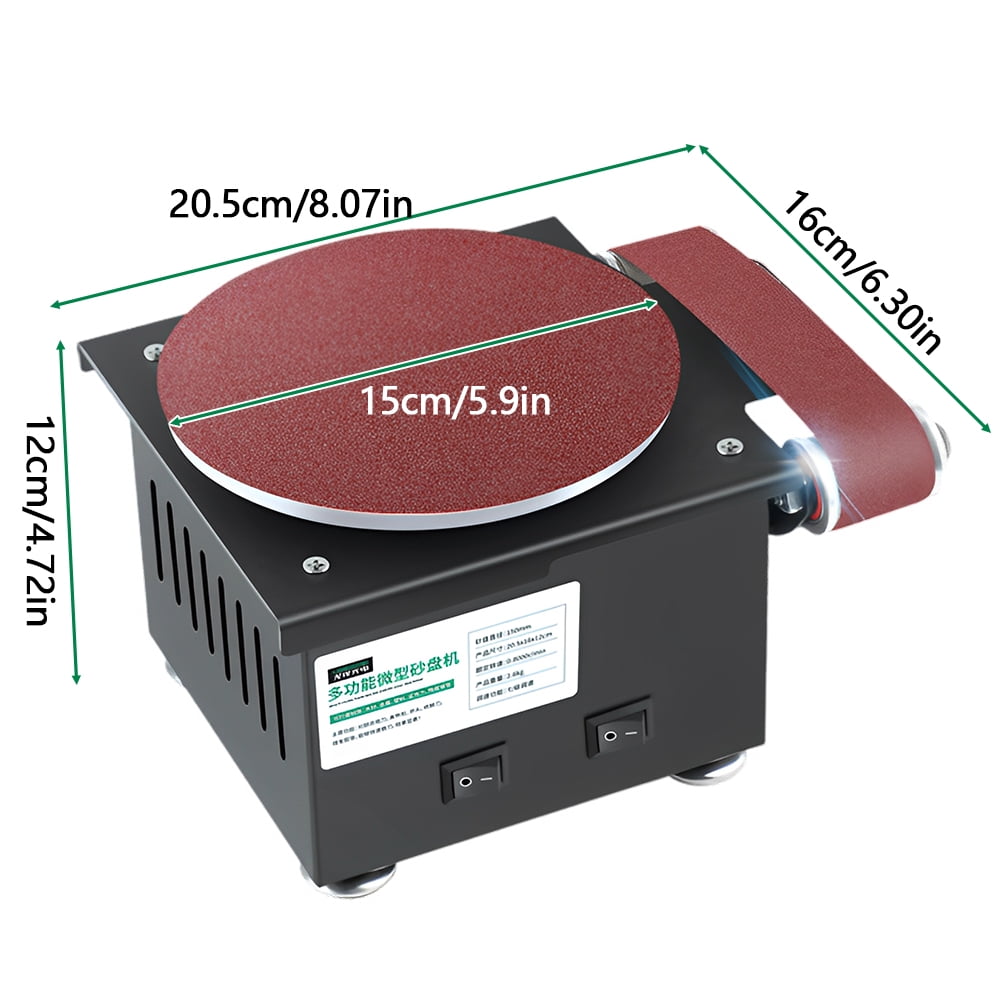 High-Speed Disc Sander Electric Sander Bench Sander with 7-Speed for ...