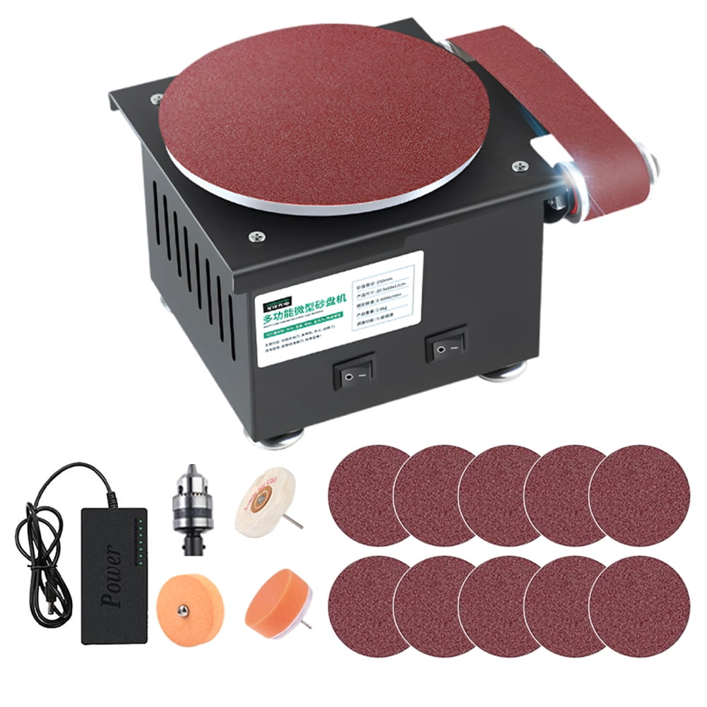 High-Speed Disc Sander Electric Sander Bench Sander with 7-Speed for ...