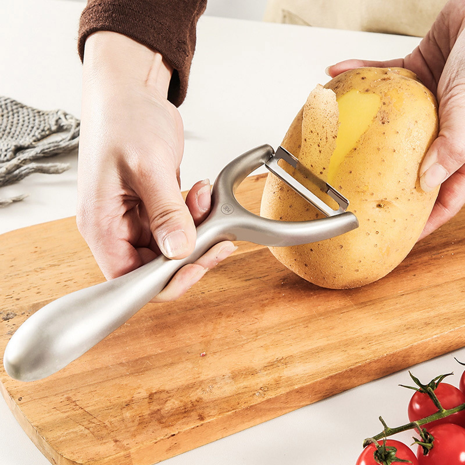 High-Speed Electric Vegetable Peeler, Stainless Steel Blade, 200W Power ...