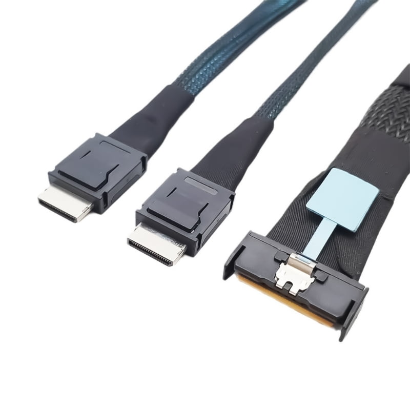 High Speed Gen5 MCIO 8i 74Pin to Dual SFF 8611 Server Data Cable for ...
